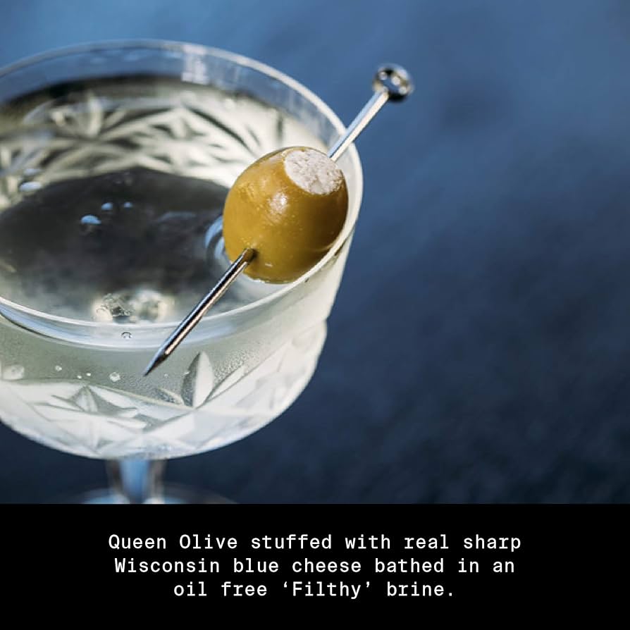Filthy Dirty Martini with Blue Cheese-Stuffed Olives Recipe