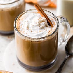 Hot Hazelnut Chocolate-Toffee Latte Recipe